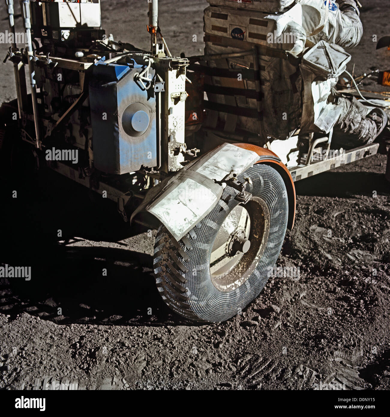 Apollo 17 - Fixing a Busted Fender on the Moon Stock Photo - Alamy