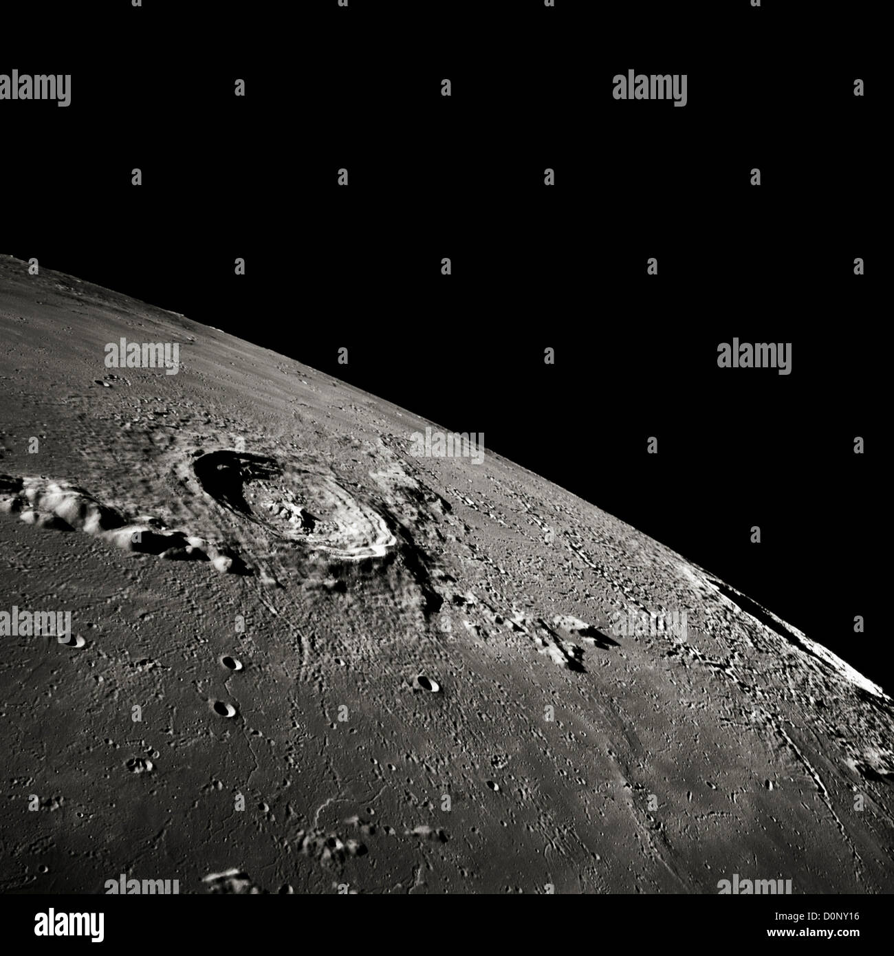 Apollo 17 - The Moon Craters Eratosthenes and Copernicus Stock Photo ...