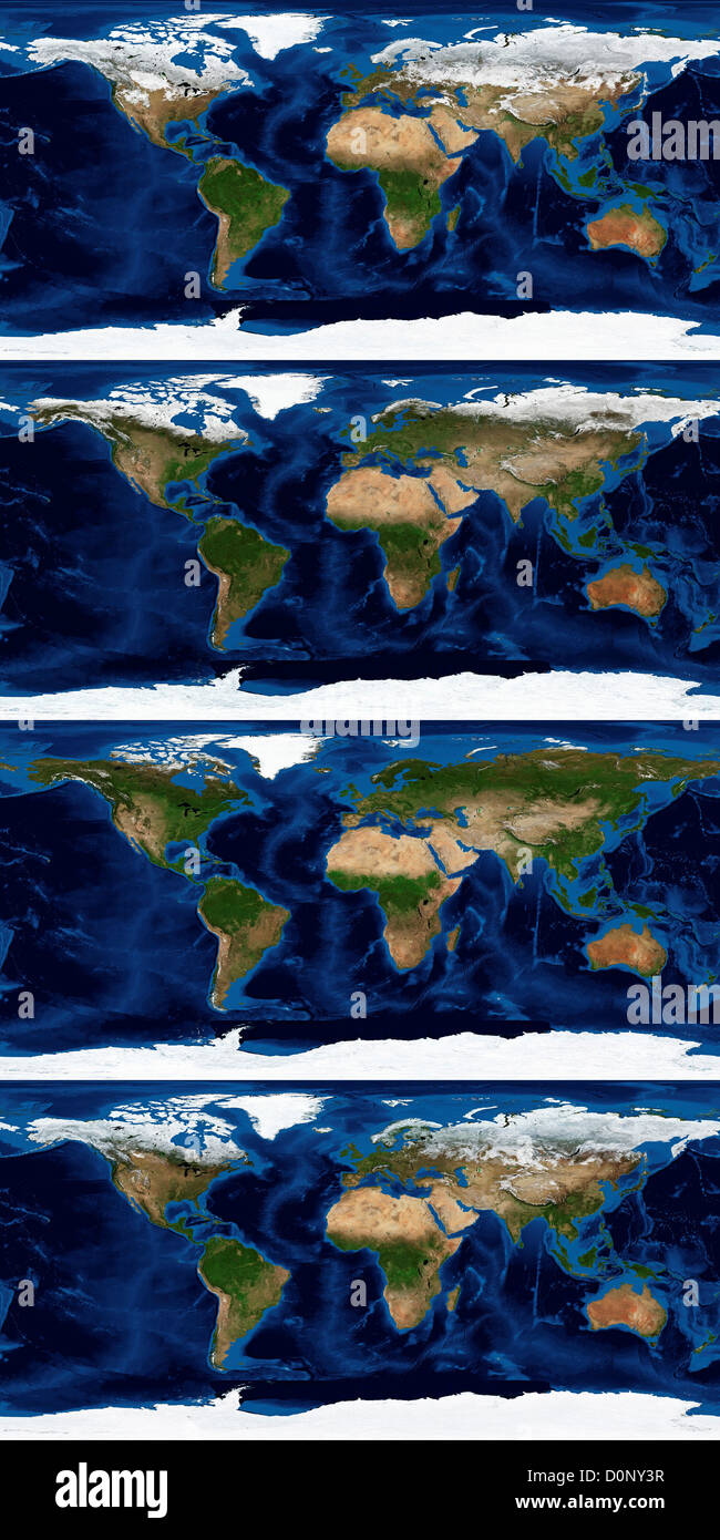 The Four Seasons of Planet Earth Stock Photo - Alamy