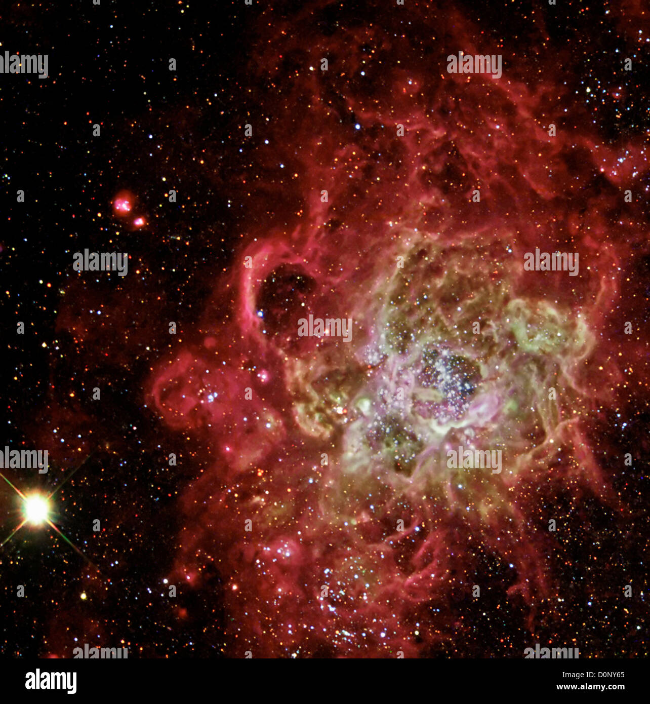 New Stars Arise in a Sea of Red Stock Photo - Alamy