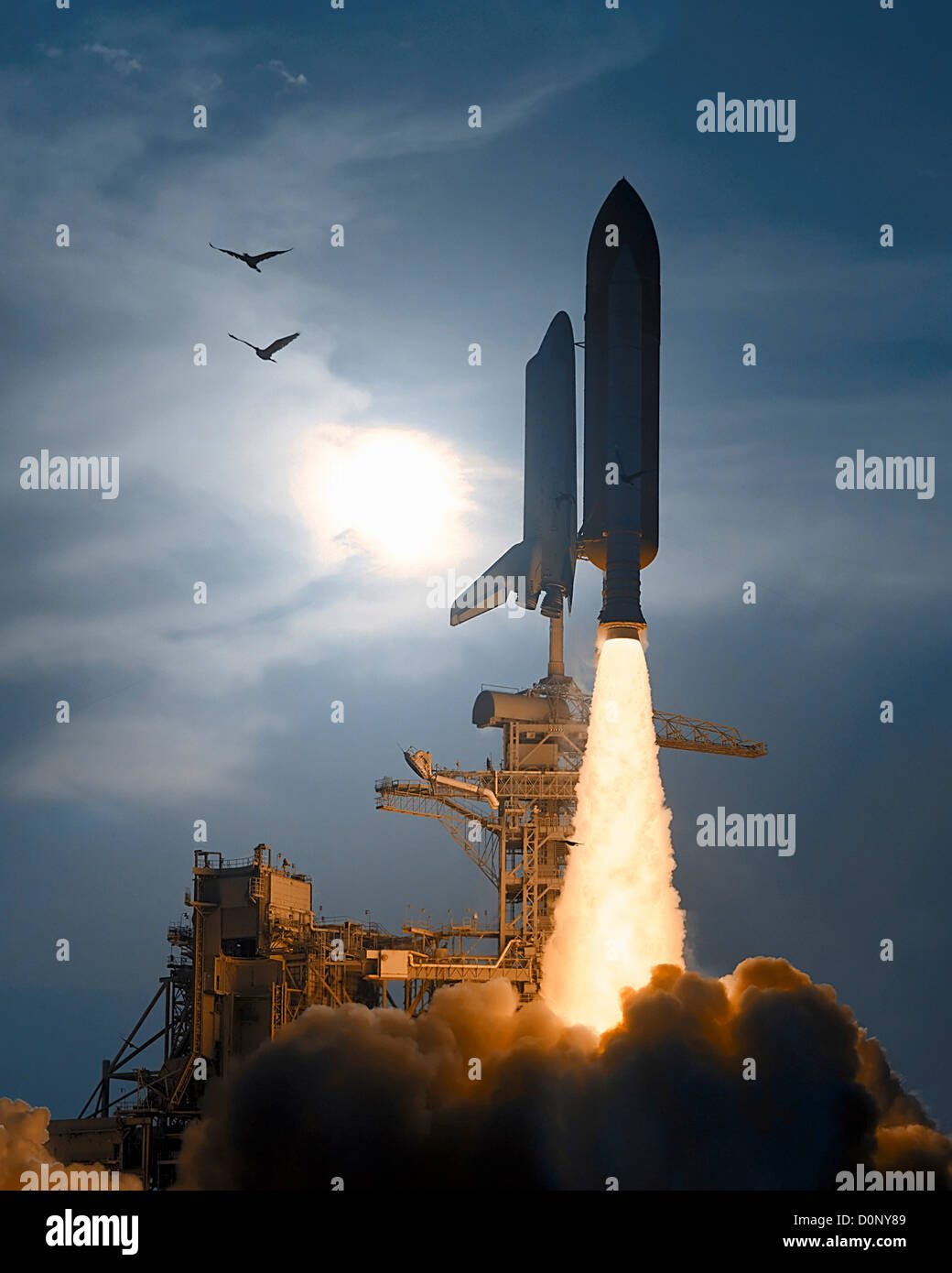 Launch of Space Shuttle Discovery Stock Photo - Alamy