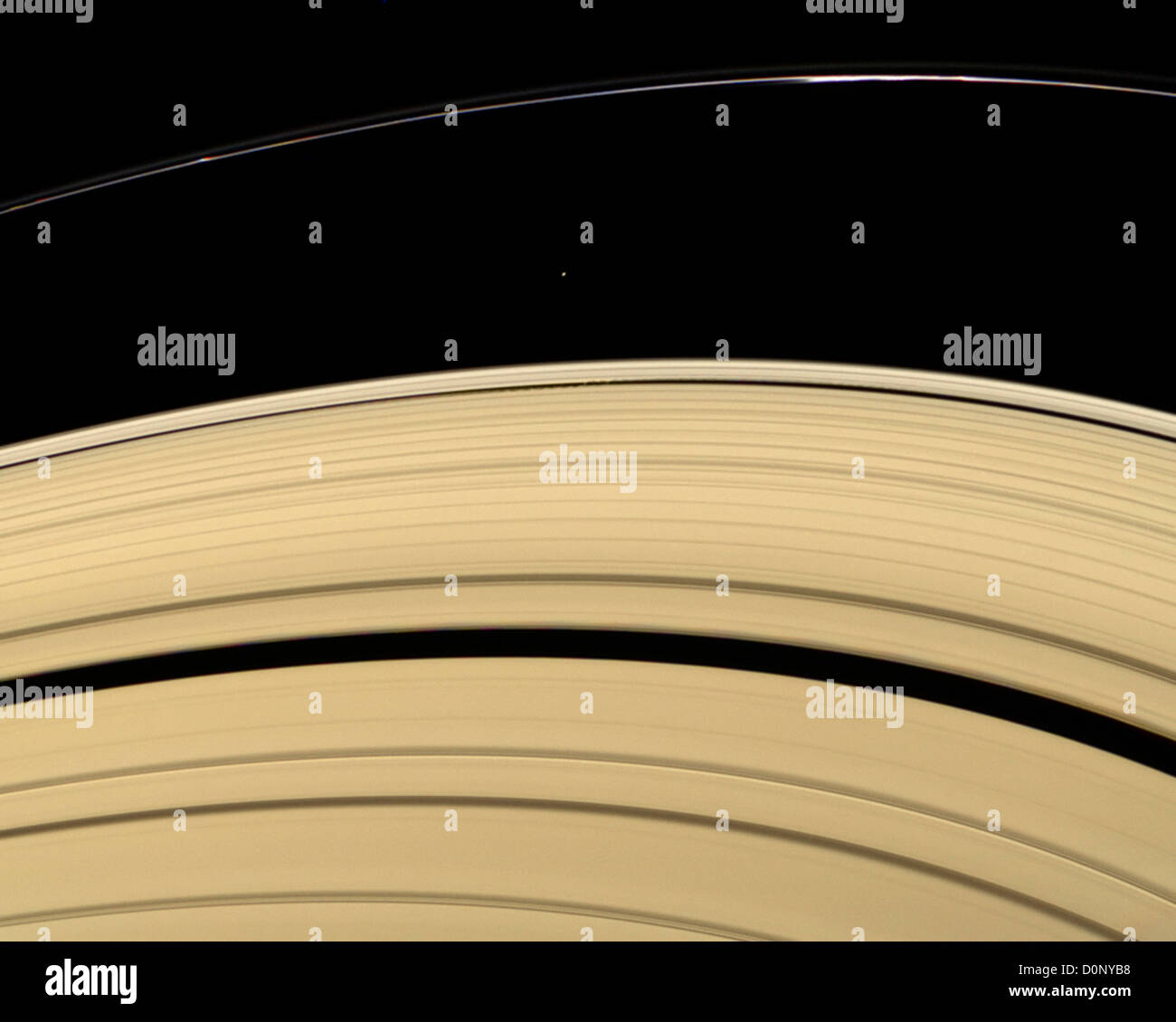 Rings and Moons of Saturn Stock Photo - Alamy
