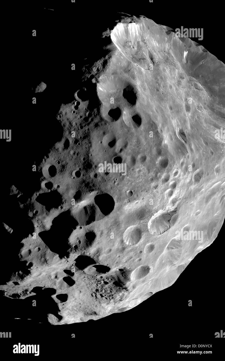 Phoebe, Moon of Saturn Stock Photo - Alamy