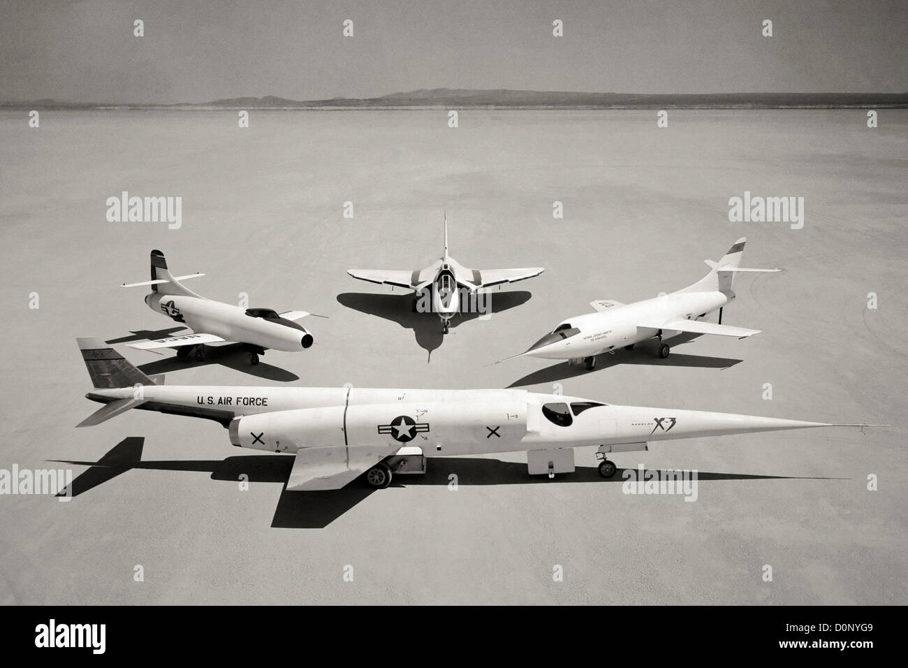 NACA Aircraft on Rogers Dry Lake Stock Photo - Alamy