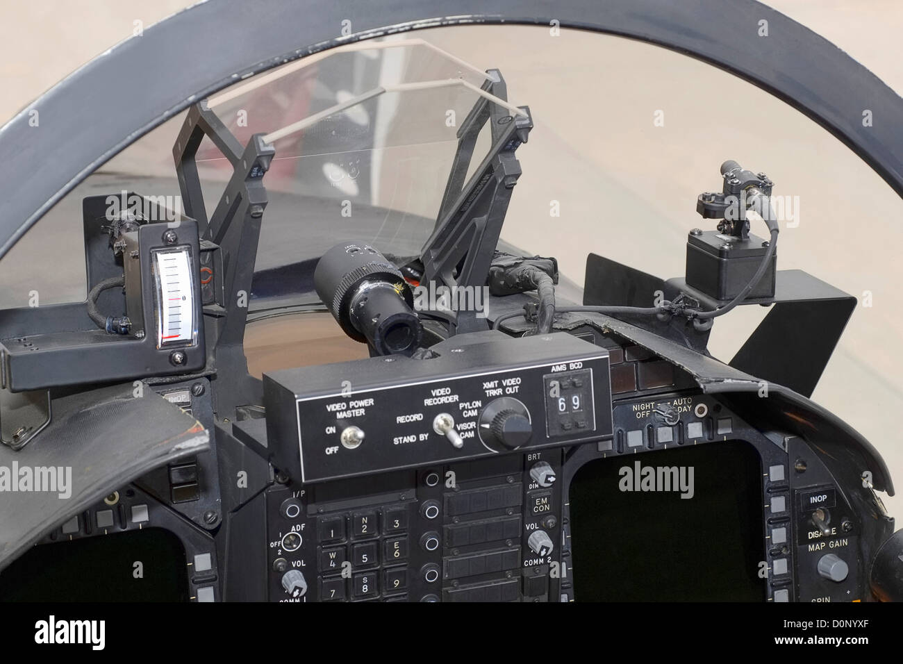 Video Recorder in Cockpit of F-18 Stock Photo - Alamy