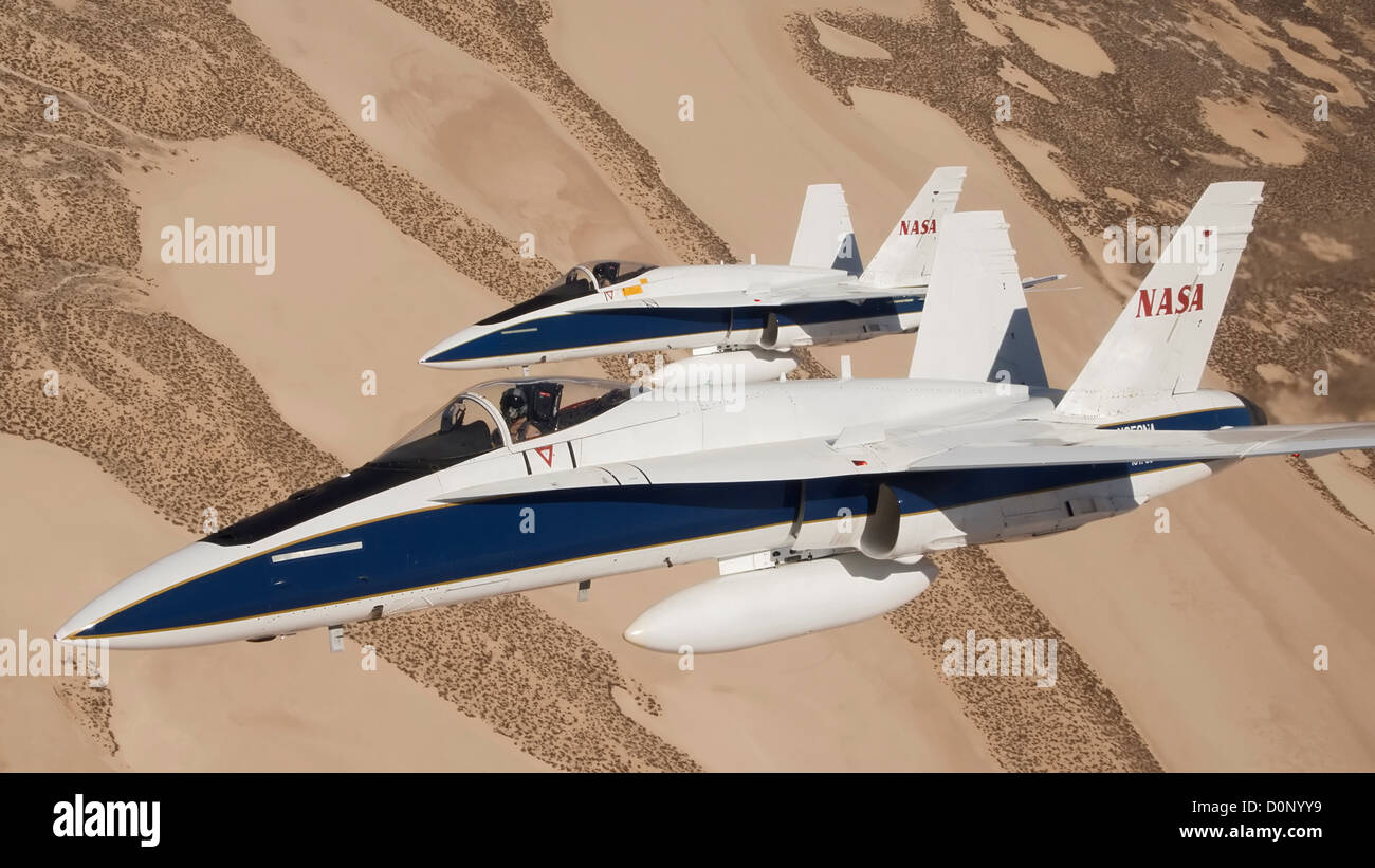 Two NASA F/A-18s Stock Photo - Alamy