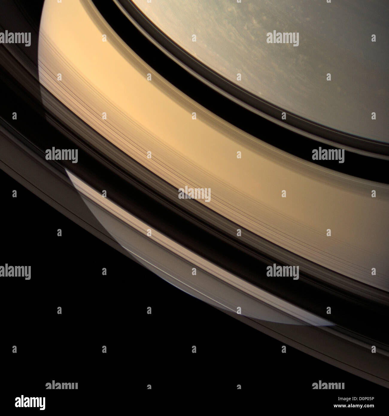Rings and Shadows of Saturn, as Seen by Cassini Stock Photo - Alamy