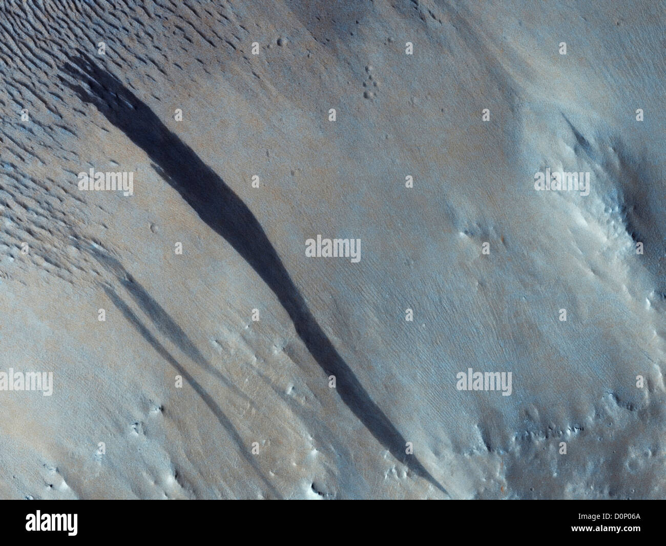 Streaked Slope in a Valley Seen by Mars Reconnaissance Orbiter Stock ...