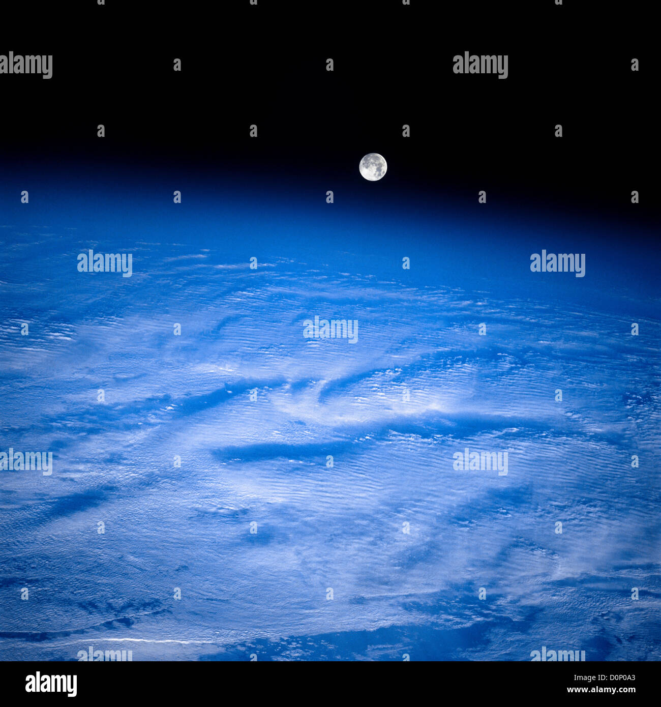 Full Moon Over Earth Stock Photo - Alamy
