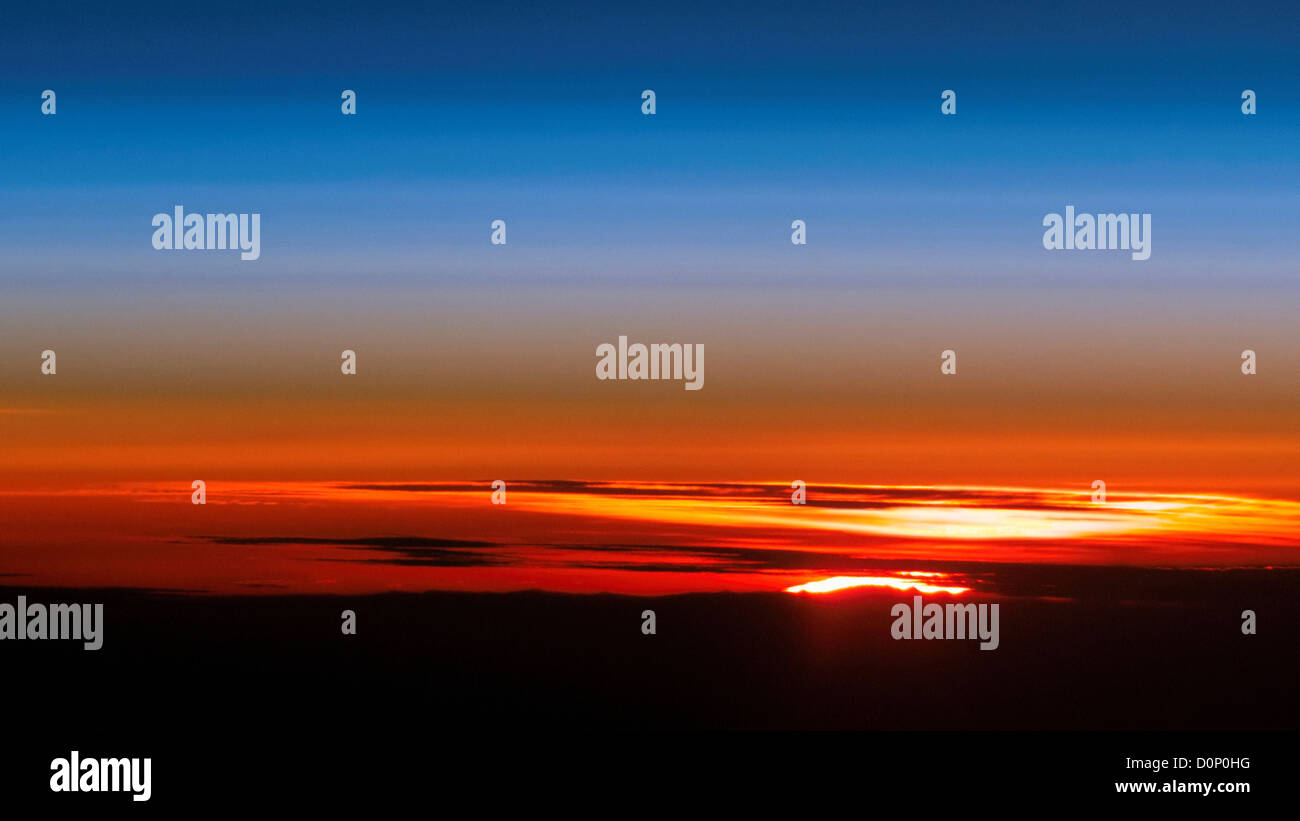 Sunset in Orbit Stock Photo - Alamy