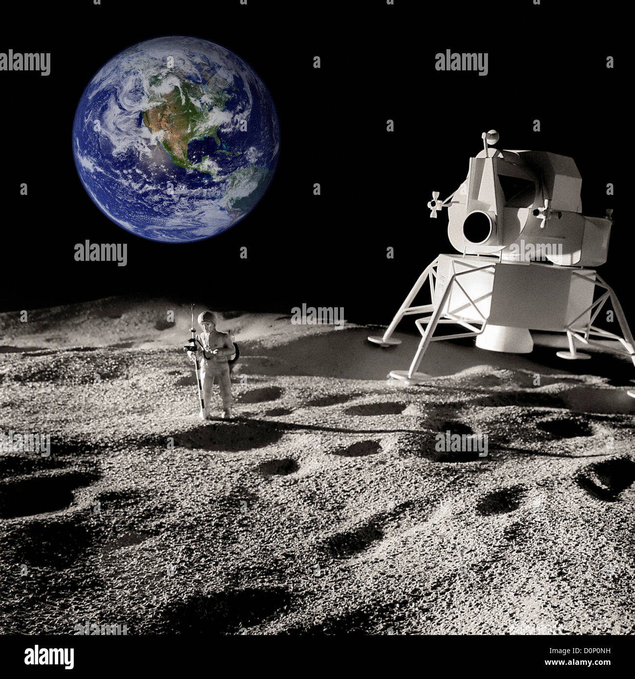 Model of Moon Landing Stock Photo - Alamy