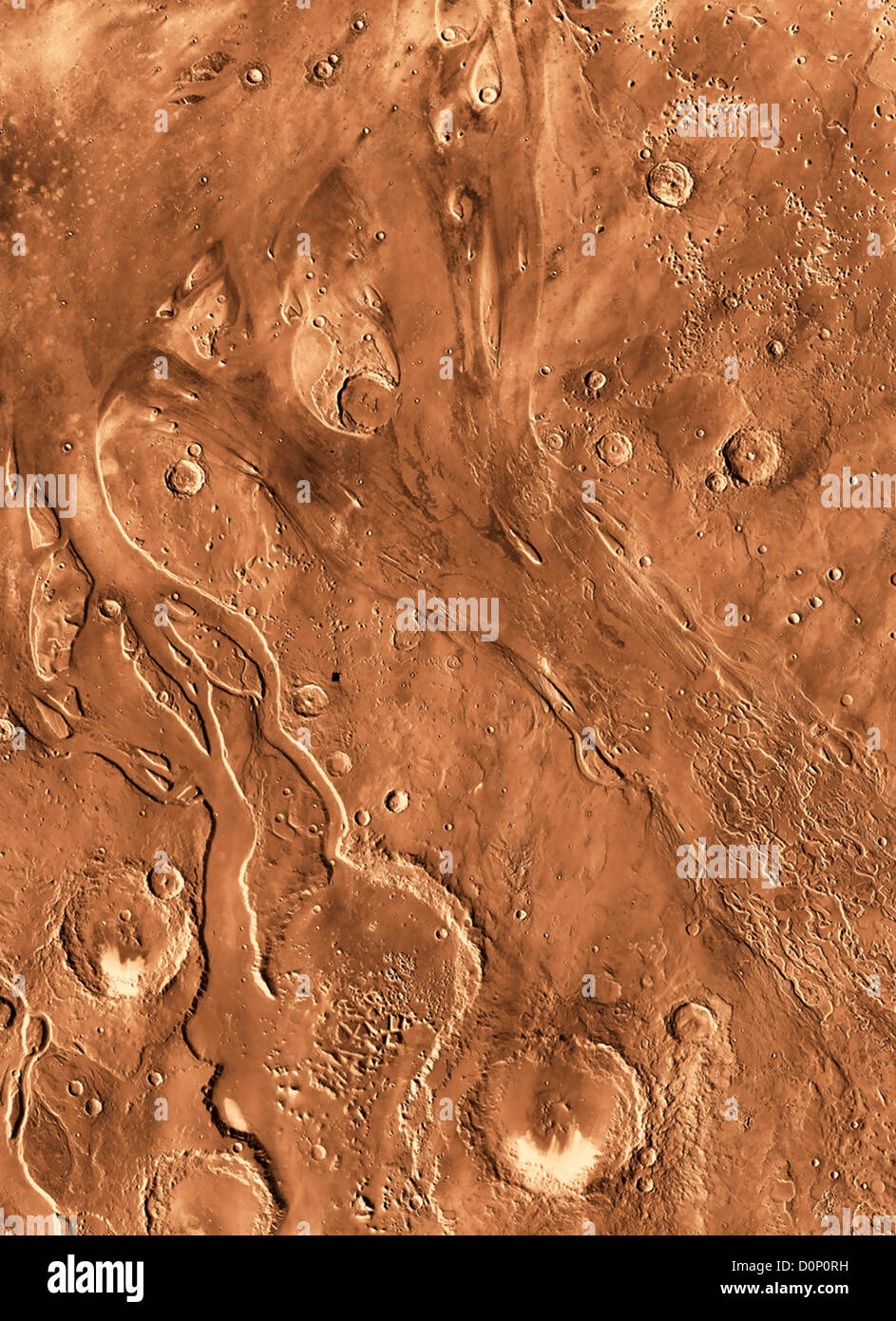 Evidence of Flood Waters on Mars Stock Photo - Alamy