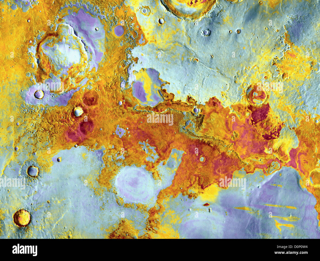 Meridiani in False Color by Mars Odyssey Stock Photo - Alamy