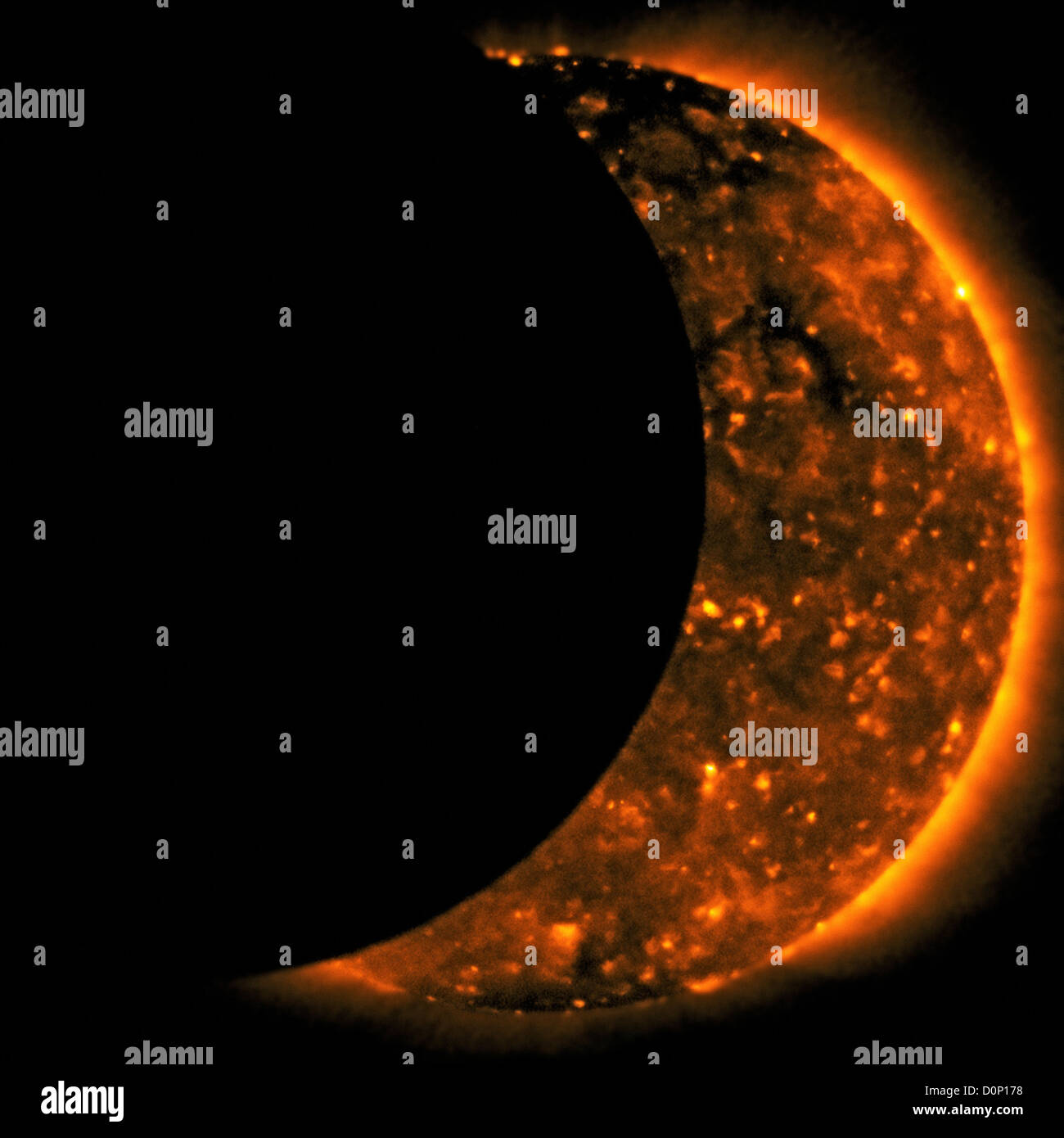 Satellite View of Solar Eclipse Stock Photo - Alamy