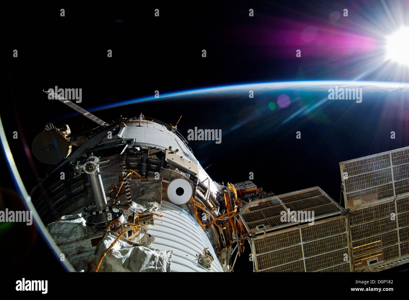 Sunrise Over International Space Station Stock Photo - Alamy