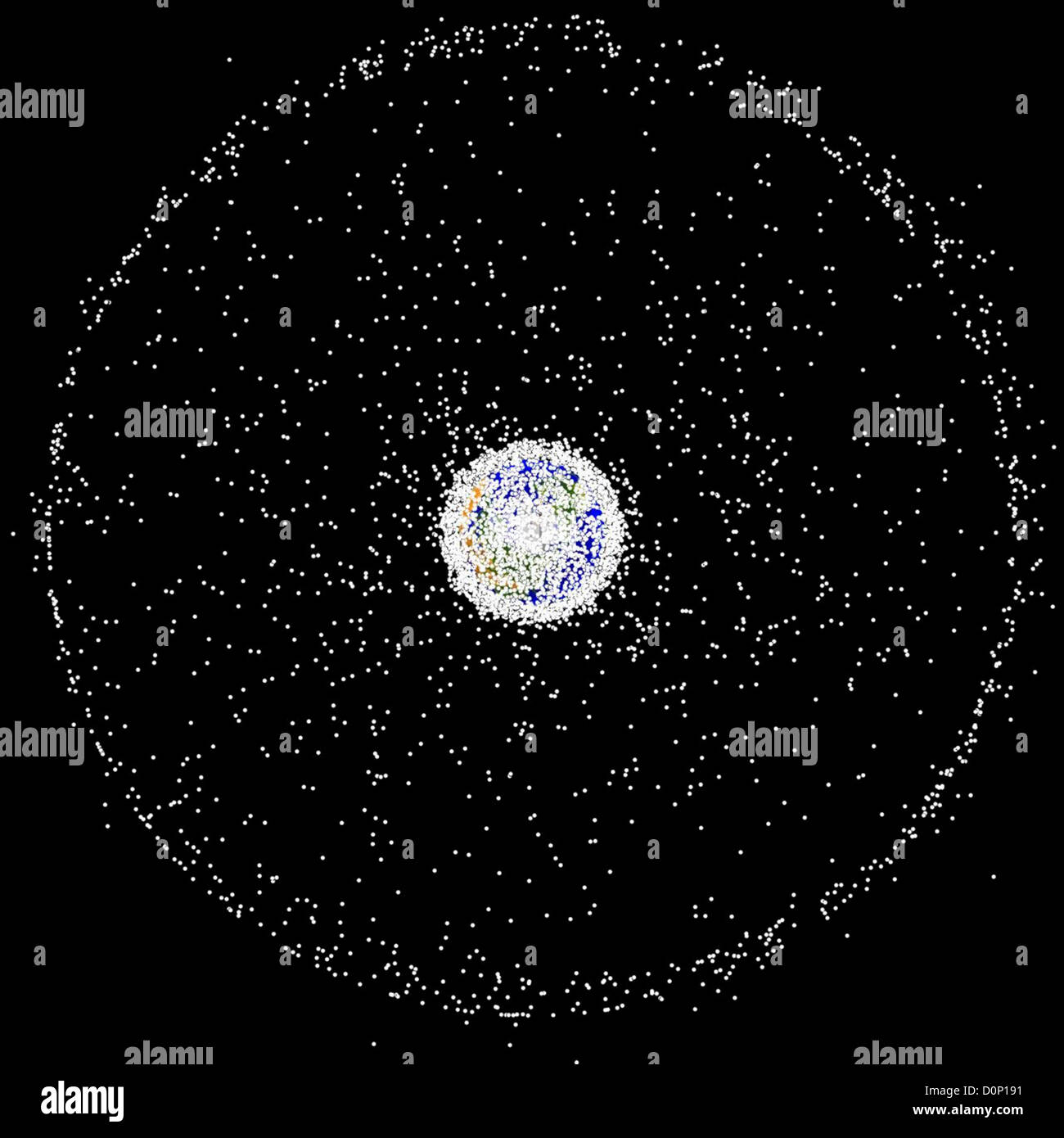 Orbital Debris and Satellites Stock Photo - Alamy