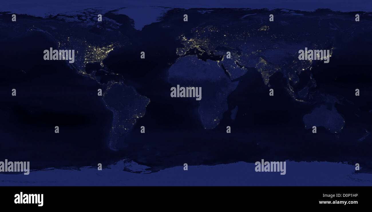 Earth at Night Stock Photo - Alamy