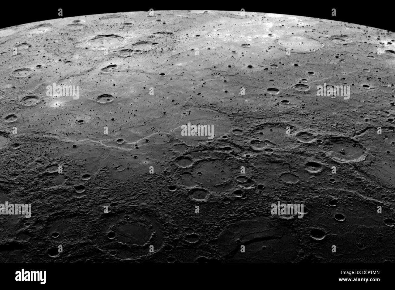 Smoothed Craters on Mercury Stock Photo - Alamy