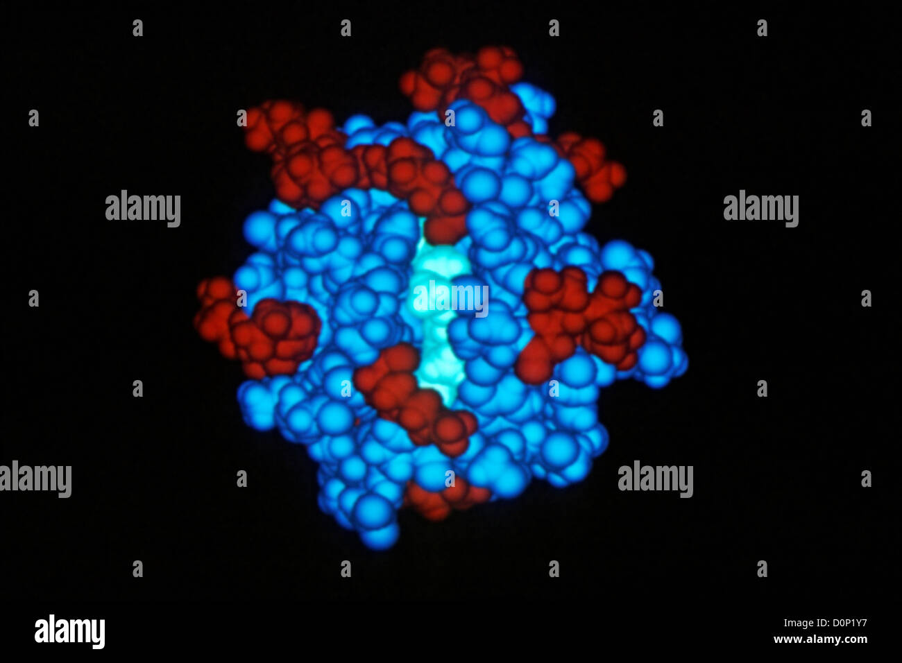 A computer graphic cytochrome c which is small protein that plays ...