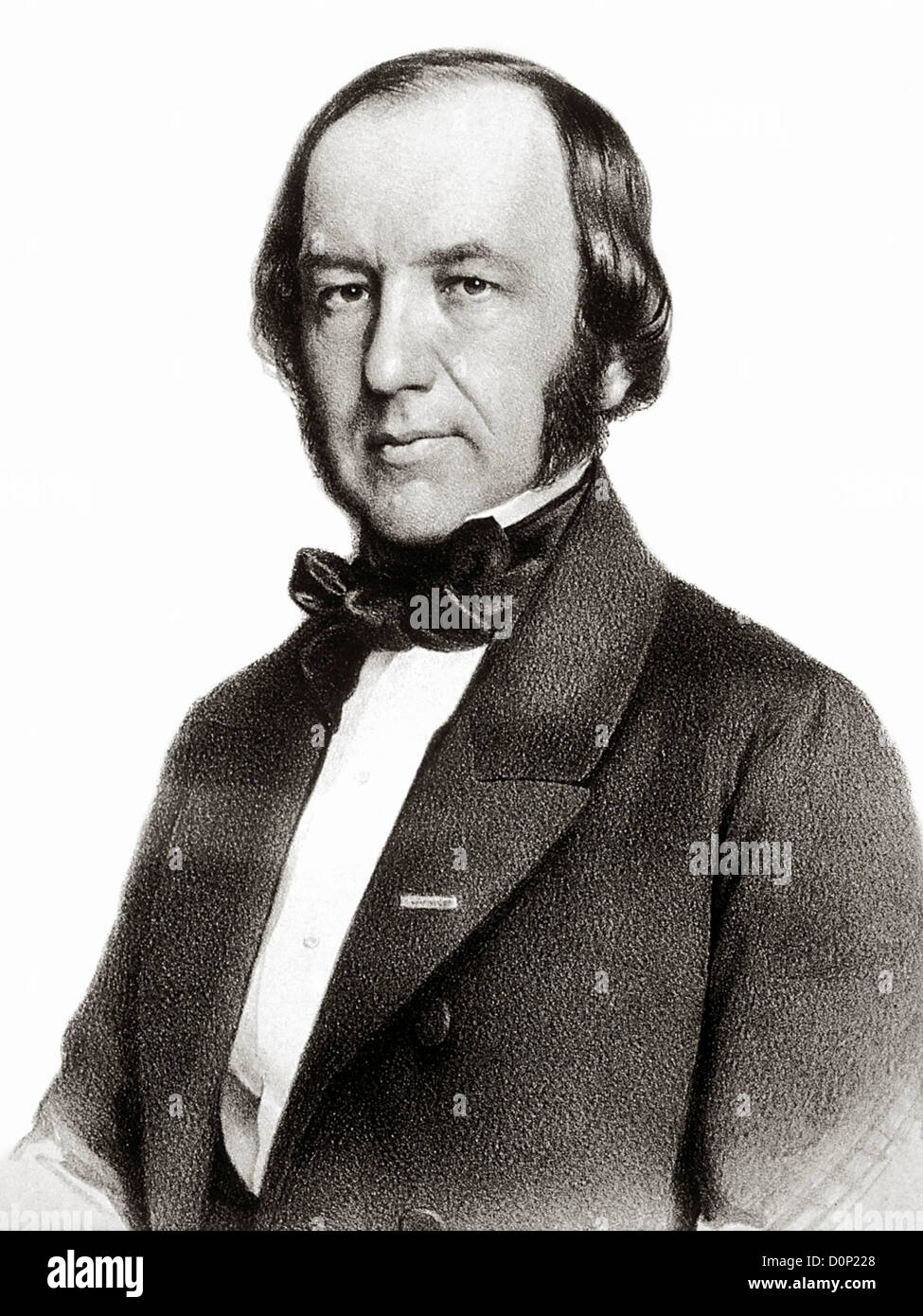 A portrait French physiologist Claude Bernard (1813-1878). He was ...