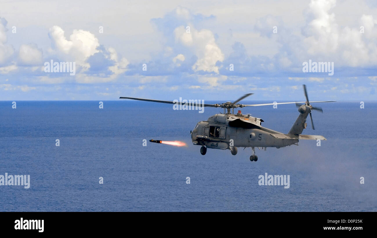 Seahawk Firing Hellfire Missile Stock Photo - Alamy