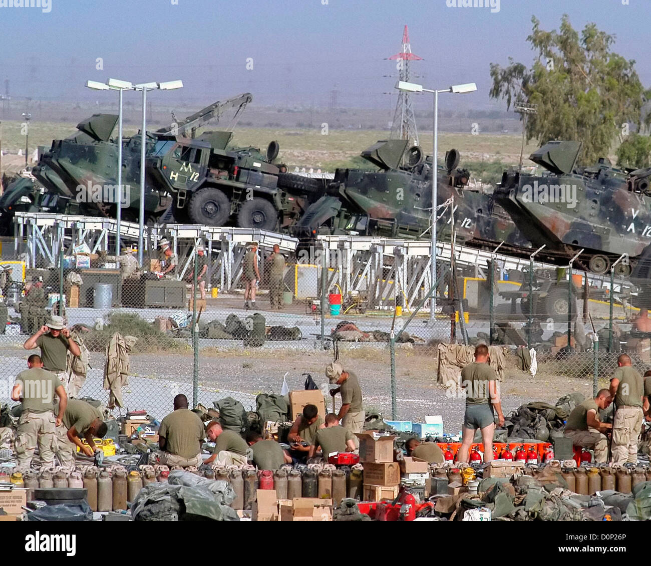 Men and Vehicles of Second Marine Expeditionary Brigade Stock Photo - Alamy