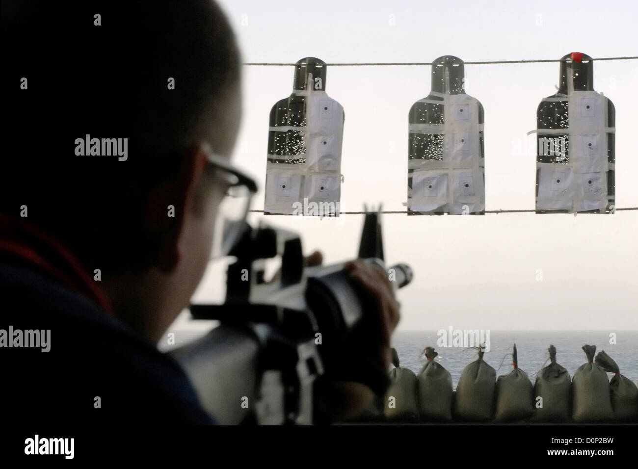 Target Practice Aboard USS Ronald Reagan Stock Photo - Alamy