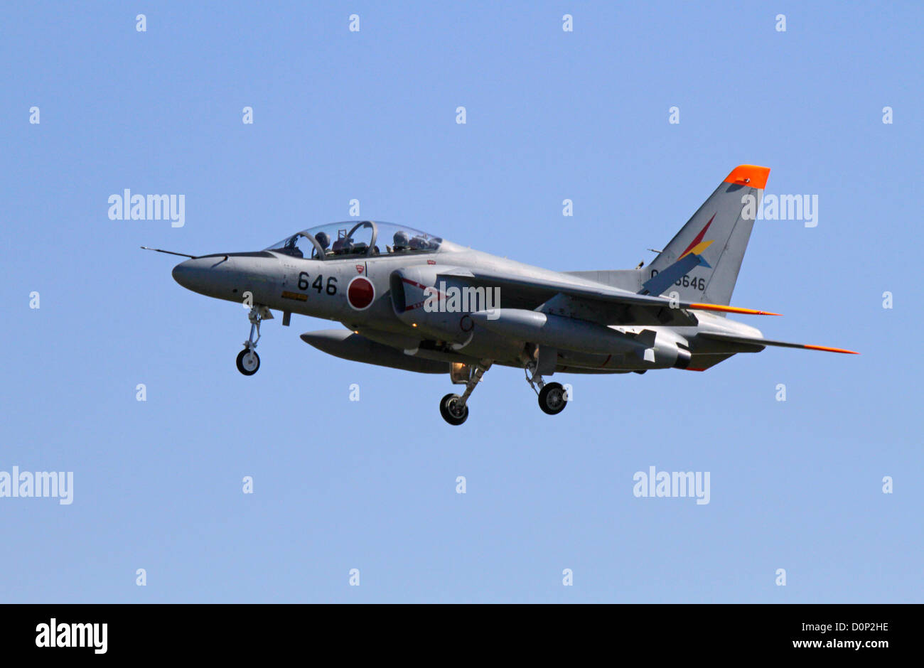 The Kawasaki T-4 jet trainer aircraft of Japan Air Self-Defense Force ...