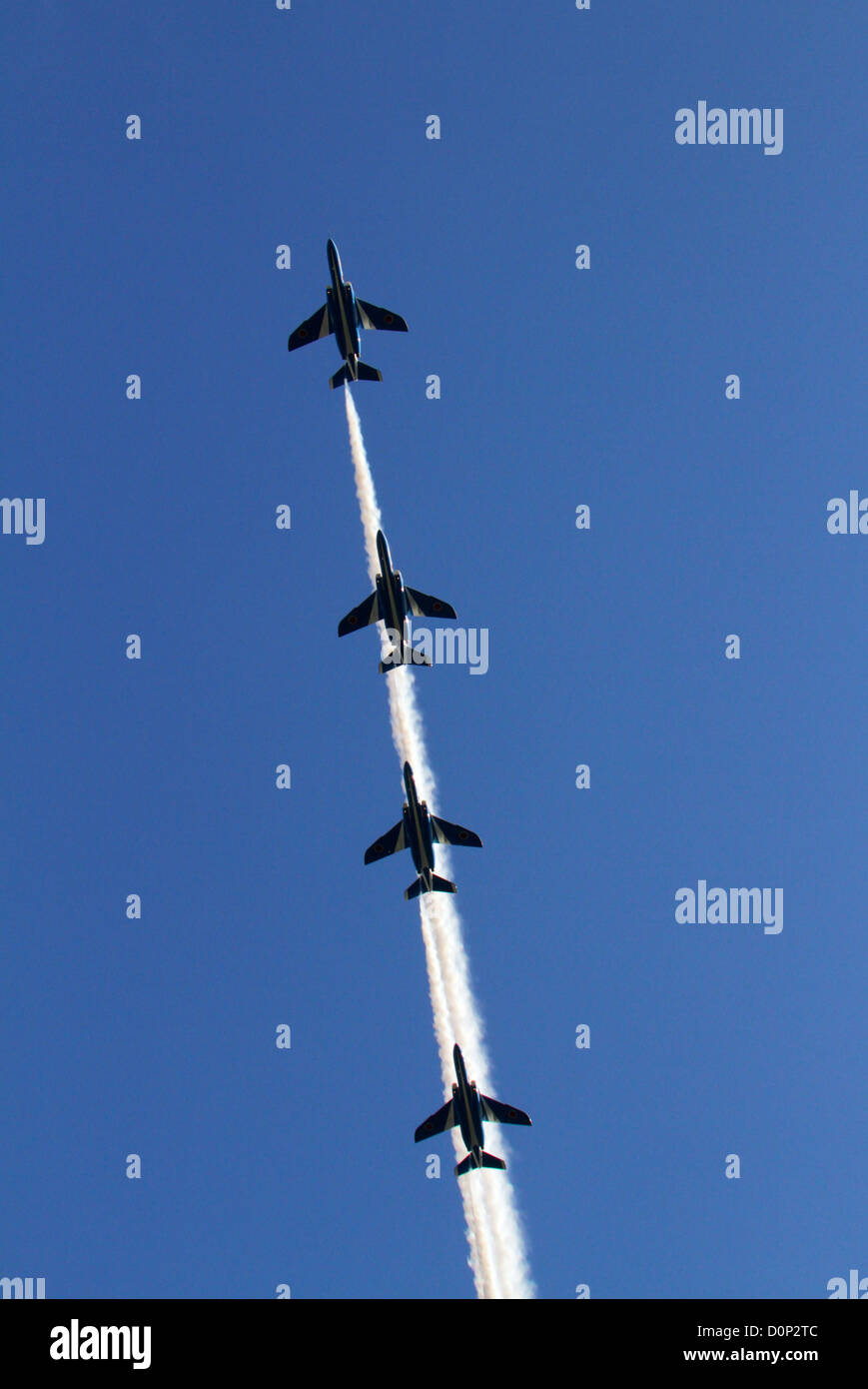 The Blue Impulse aerobatic display Japan Stock Photo - Alamy