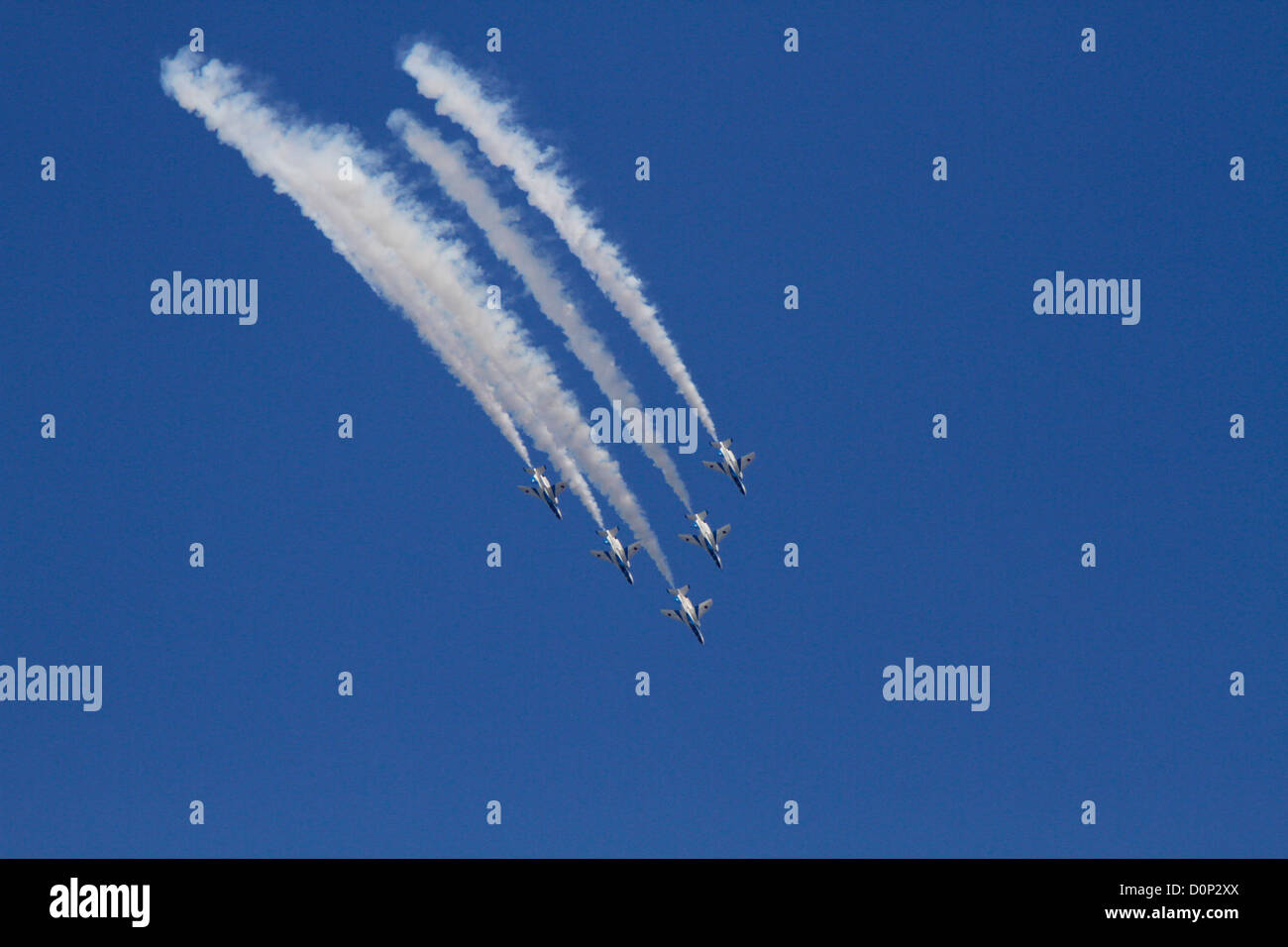 The Blue Impulse aerobatic display Japan Stock Photo - Alamy