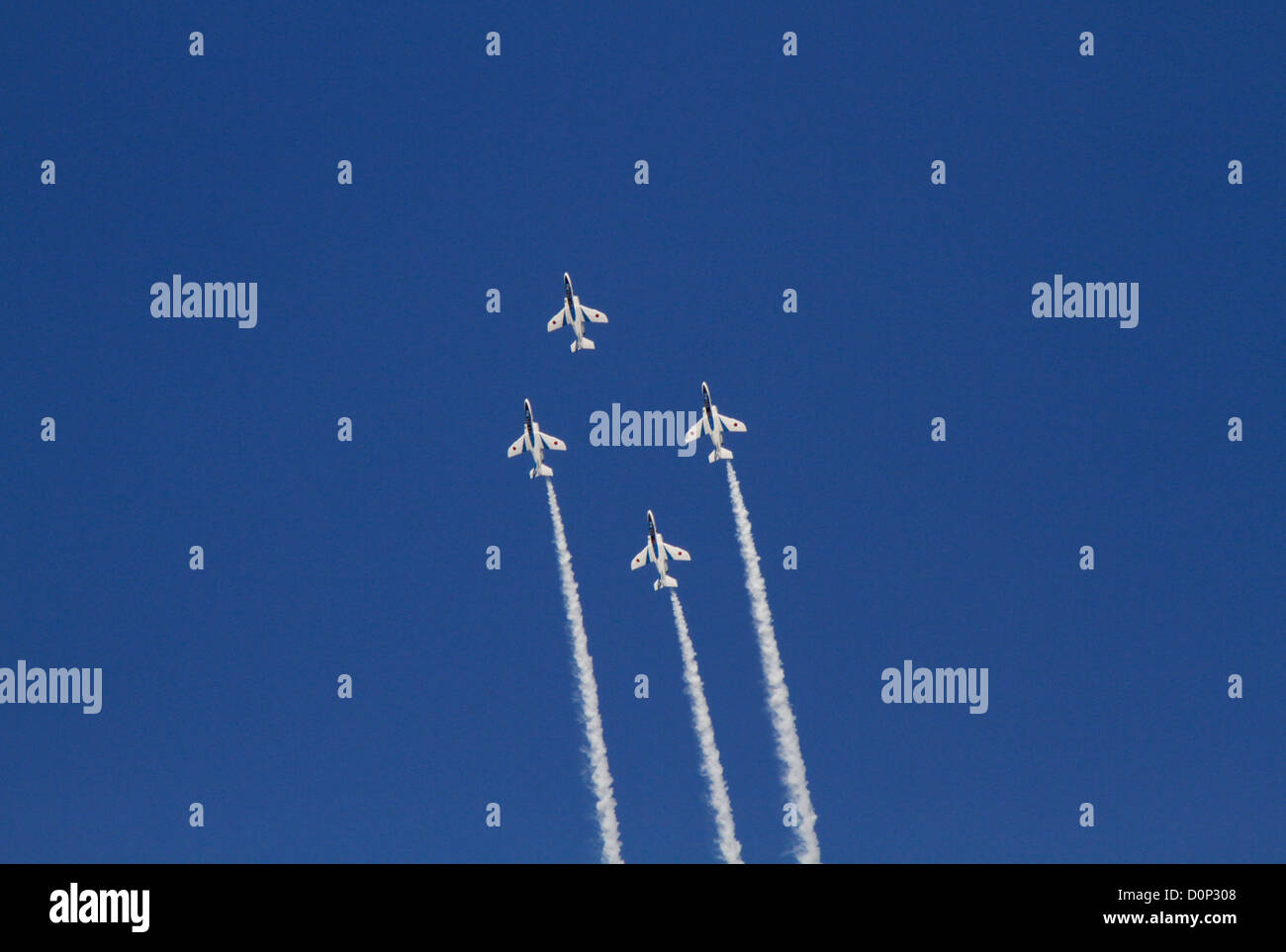 The Blue Impulse aerobatic display Japan Stock Photo - Alamy