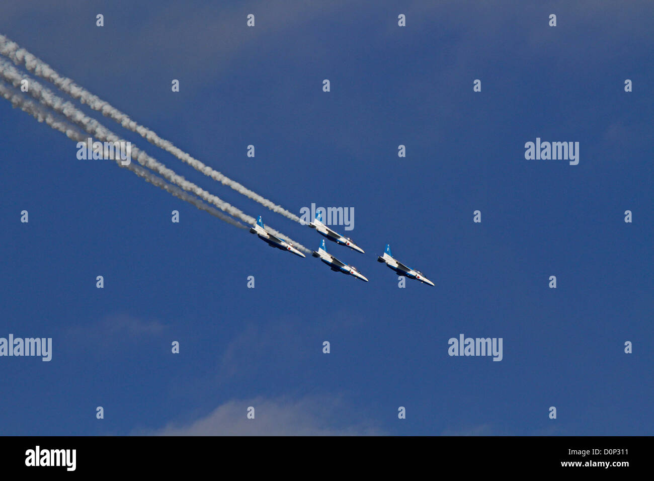 The Blue Impulse aerobatic display Japan Stock Photo - Alamy