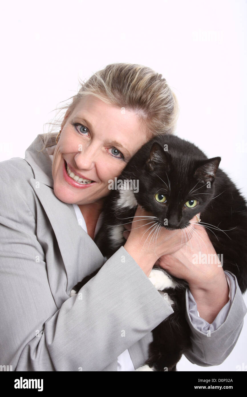 Woman black cat suit hi-res stock photography and images - Alamy