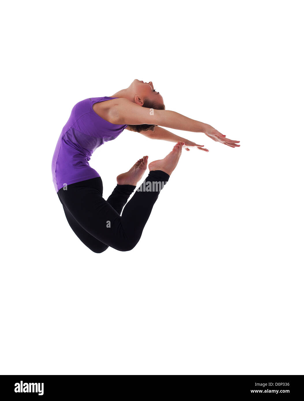 woman duing high jump isolated Stock Photo - Alamy