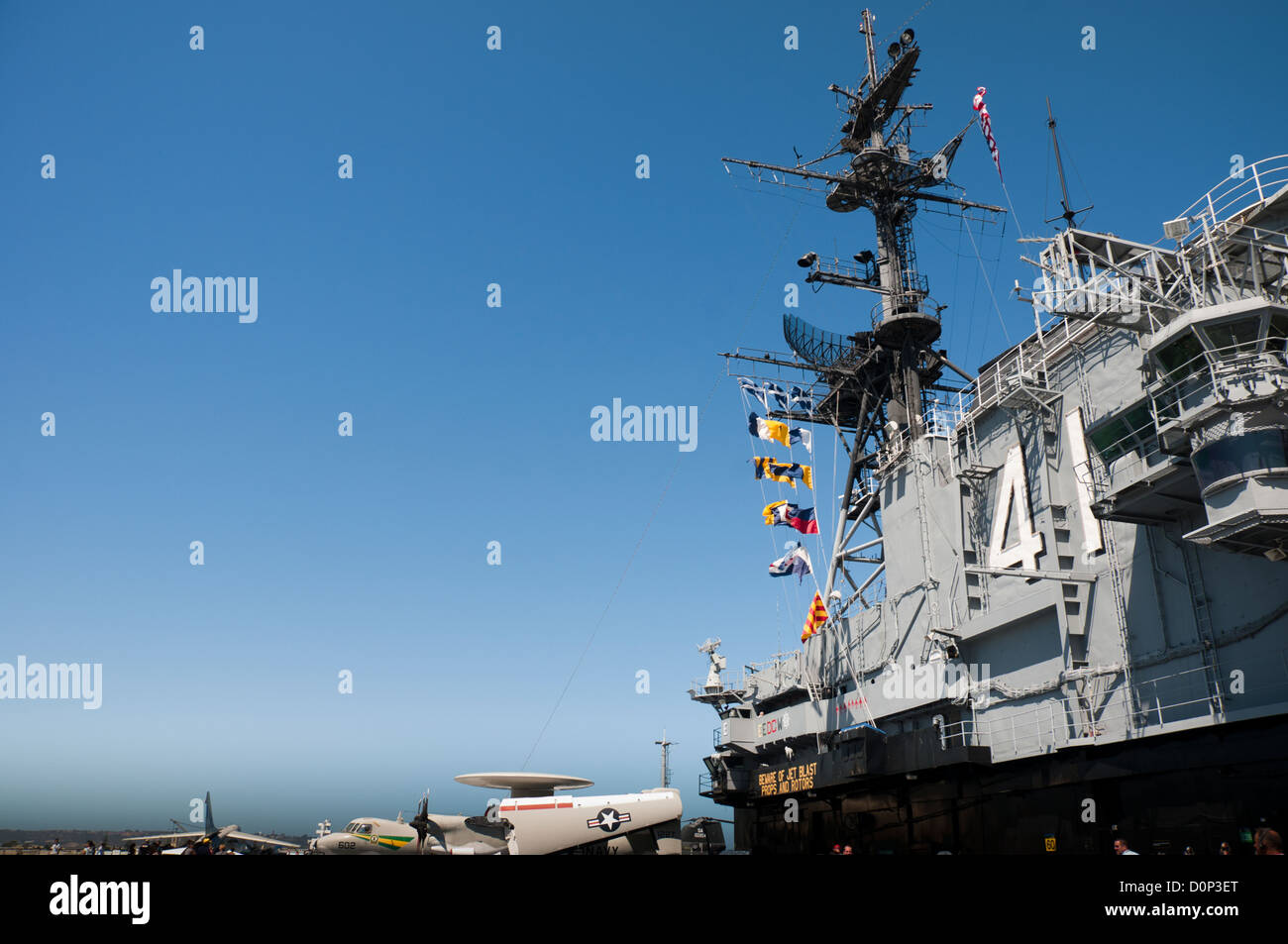 Flight deck of the USS Midway Aircraft Carrier now a Naval Museum in ...