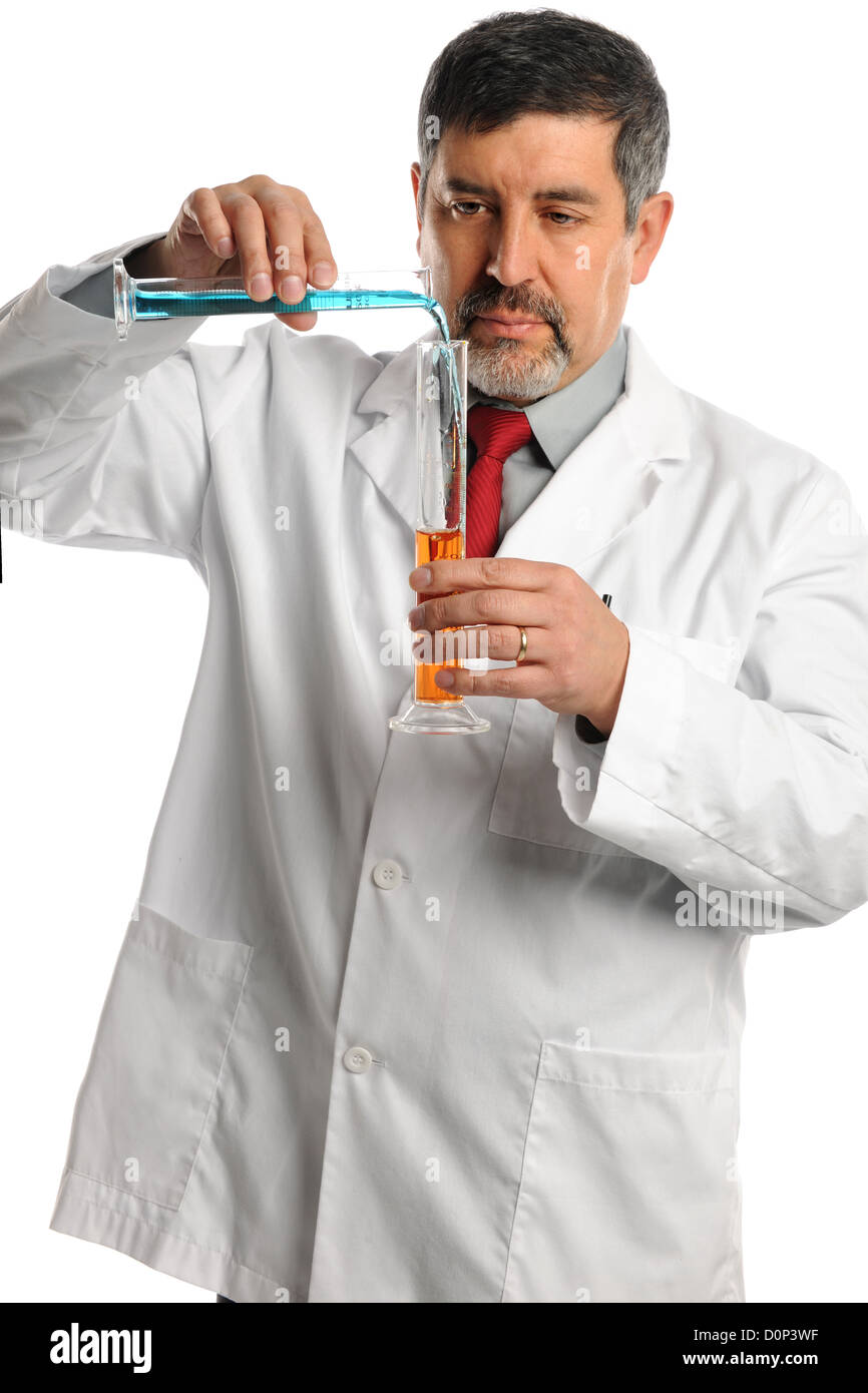Scientist mixing chemicals hi-res stock photography and images - Alamy