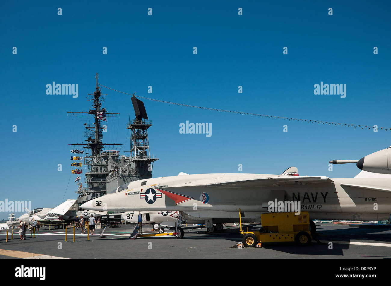 Flight deck of the USS Midway Aircraft Carrier now a Naval Museum in ...