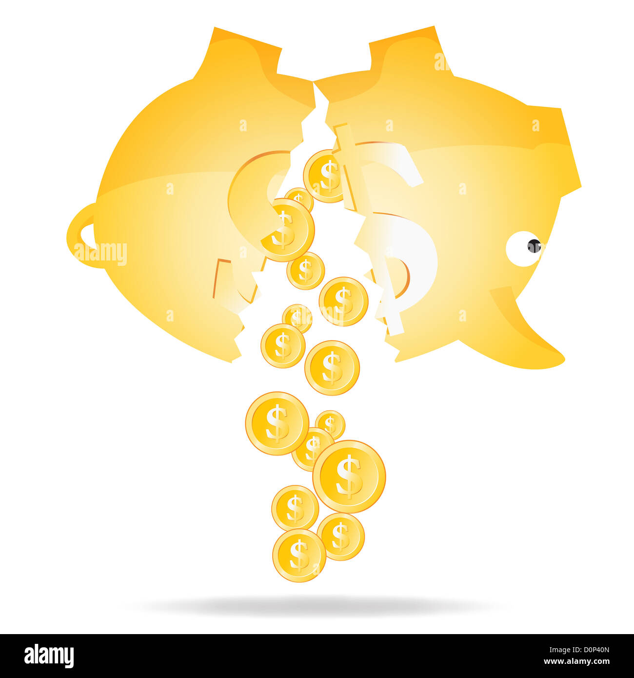 Cartoon two coins isolated vector hi-res stock photography and images ...