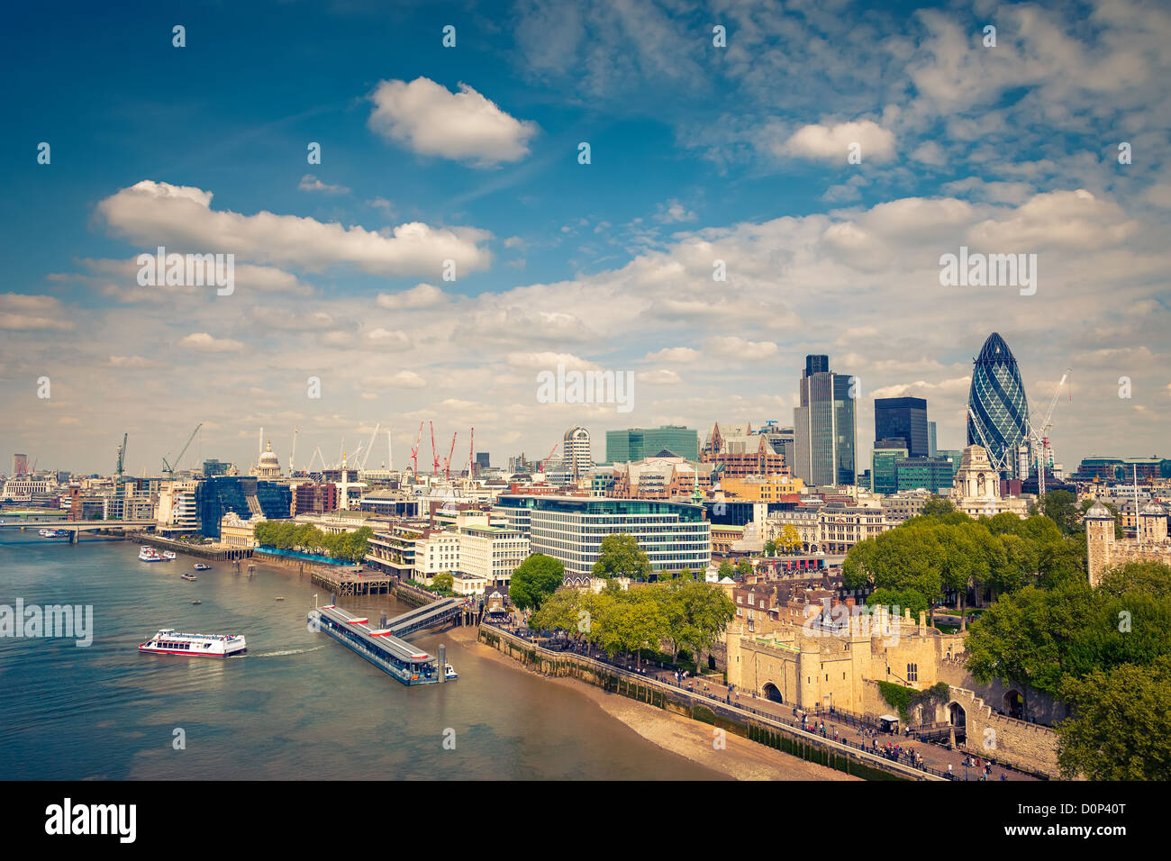 Aerial view of London City Stock Photo - Alamy