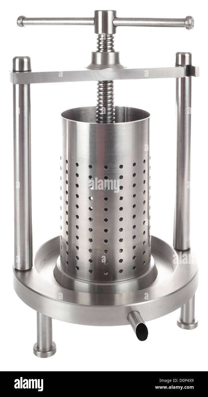 Stainless Steel Metal Press Isolated on White Background Stock Photo ...