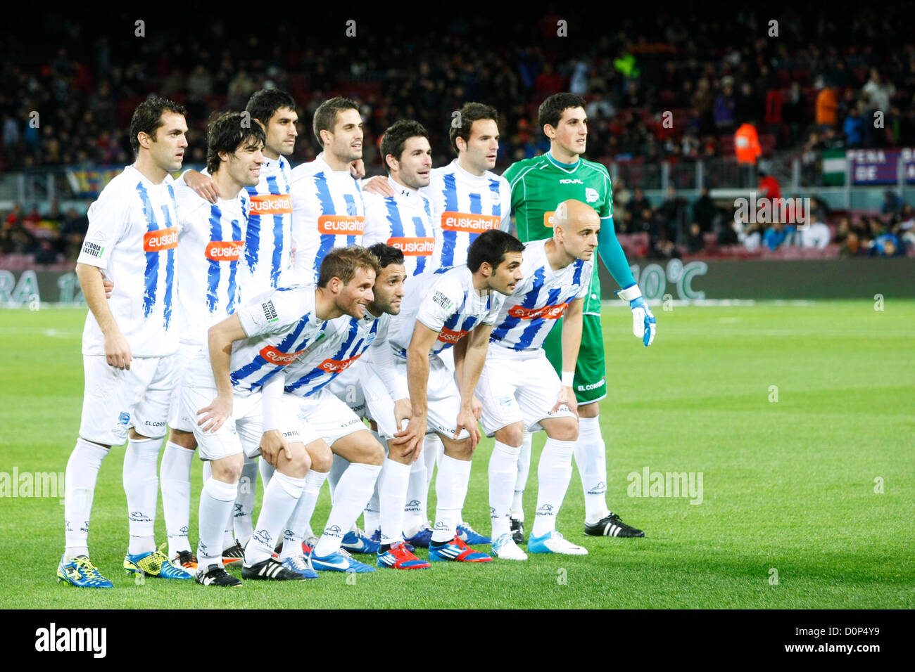 Alaves team group line-up, NOVEMBER 28, 2012 - Football / Soccer : Copa ...