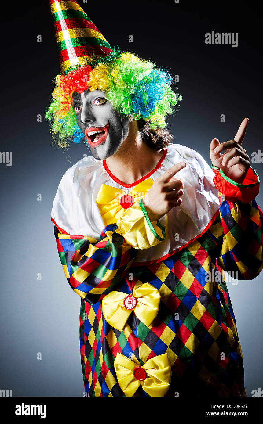 Funny clown in studio shooting Stock Photo - Alamy