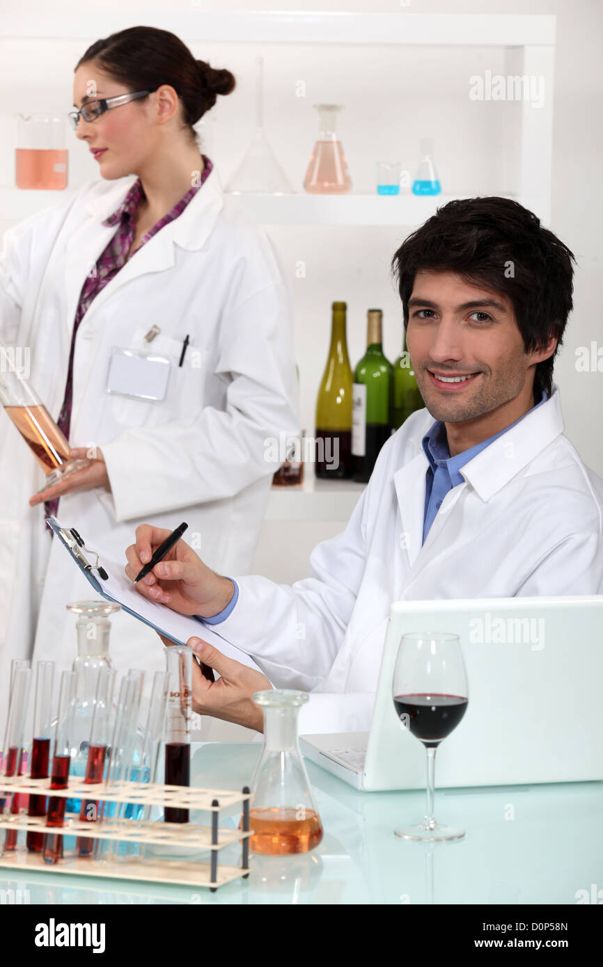 Scientists conducting experiments Stock Photo - Alamy