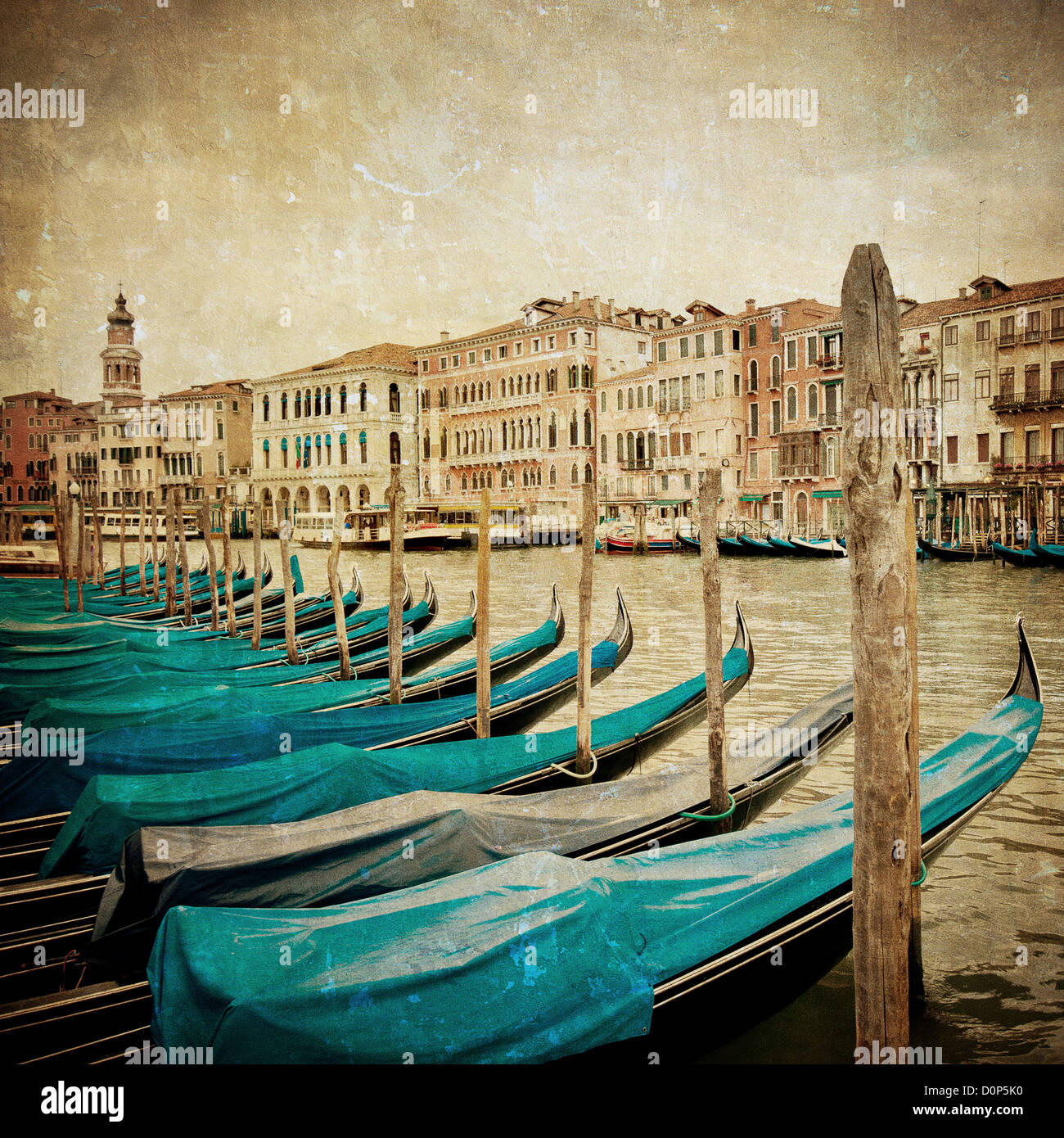 Vintage image of Grand Canal, Venice Stock Photo - Alamy