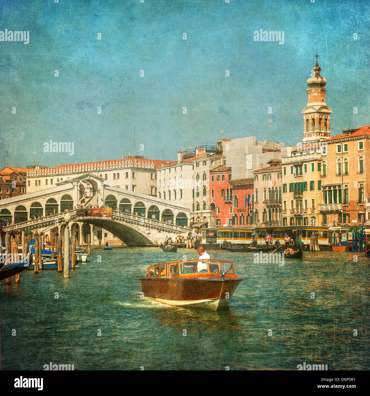 Vintage image of Grand Canal, Venice Stock Photo - Alamy