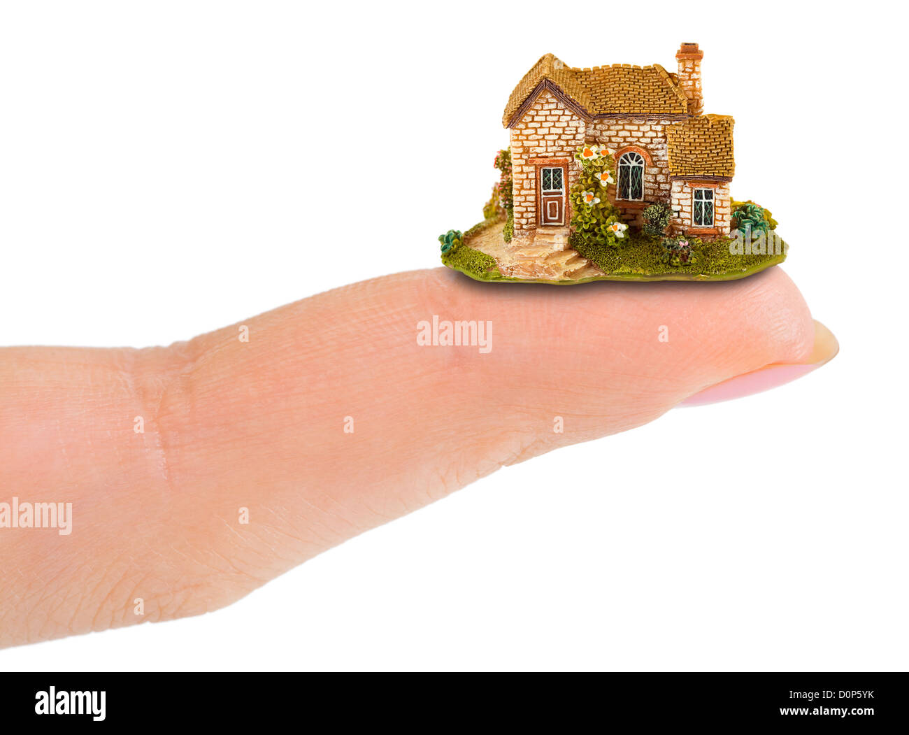 Finger and house Stock Photo - Alamy