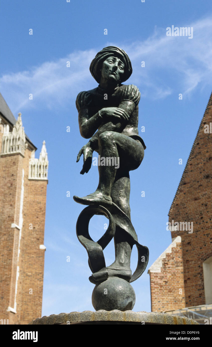 Medieval student statue, Krakow, Poland Stock Photo - Alamy