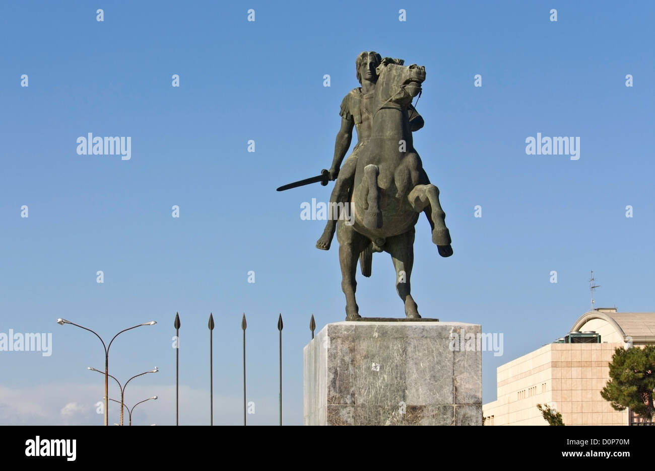 Statue of Alexander the Great at Thessaloniki city in Greece Stock ...