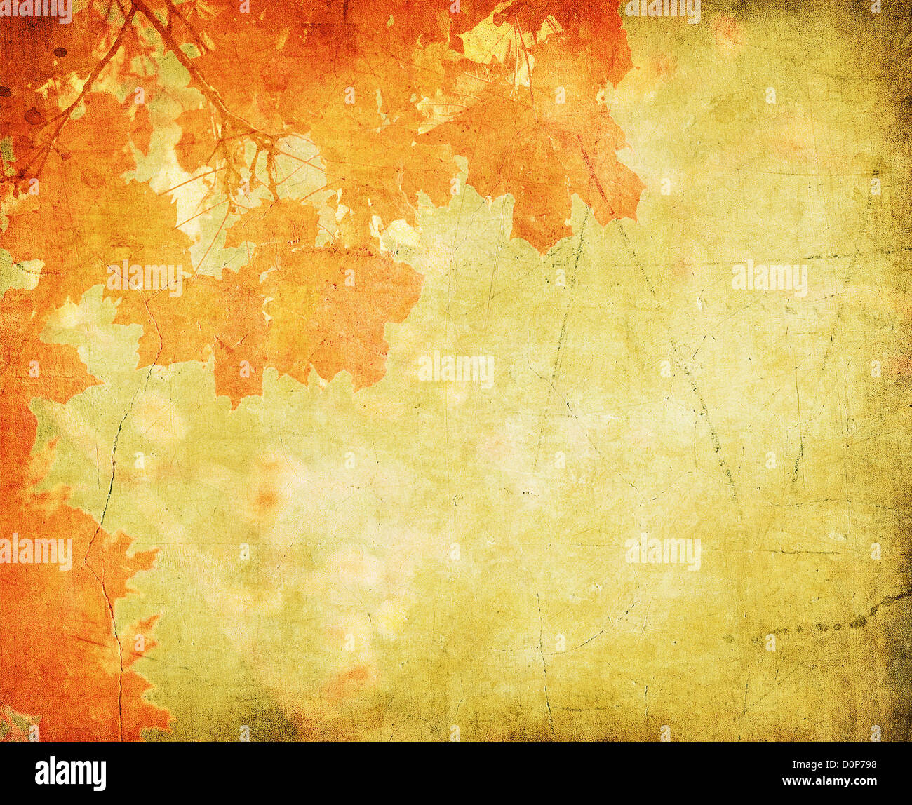grunge background with autumn leaves Stock Photo - Alamy