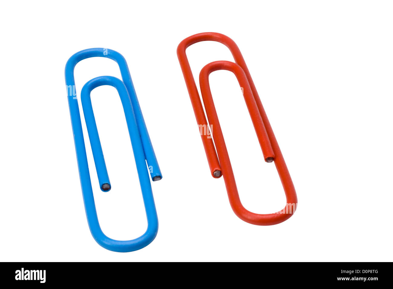 Close up of two paper clips hi-res stock photography and images - Alamy